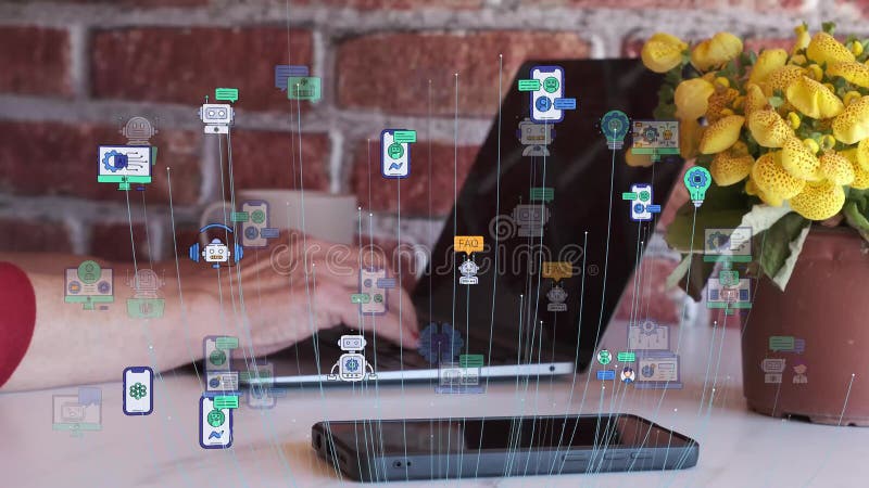 Artificial Intelligence Quantum Computer Technology Concept Stock ...