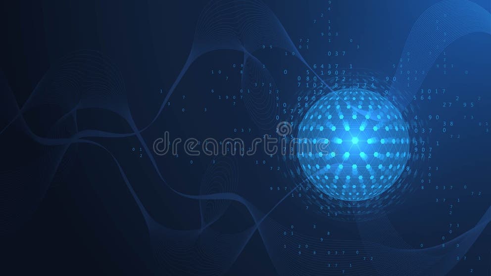 Artificial Intelligence Quantum Computer Technology Concept. Quantum Computing. Quantum ...