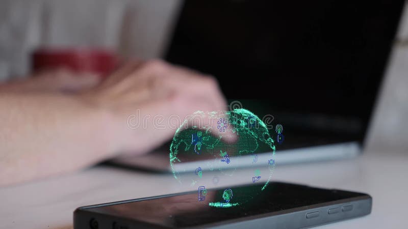 Artificial Intelligence Quantum Computer Technology Concept. Stock ...