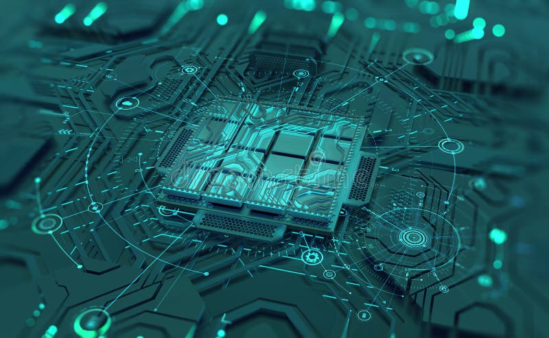 Artificial Intelligence. Quantum Processor CPU Futuristic Computer ... Artificial Intelligence. Quantum Processor CPU Futuristic Computer ...