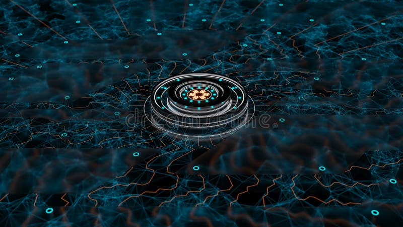 Artificial Intelligence Quantum Processor Stock Illustration ...