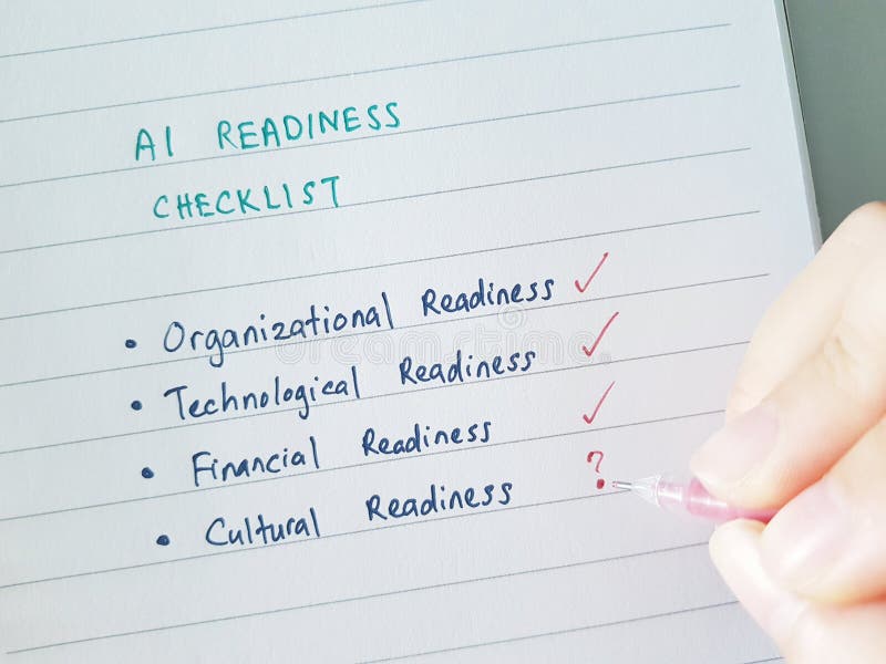 Artificial Intelligence Readiness Checklist Stock Image - Image of ...