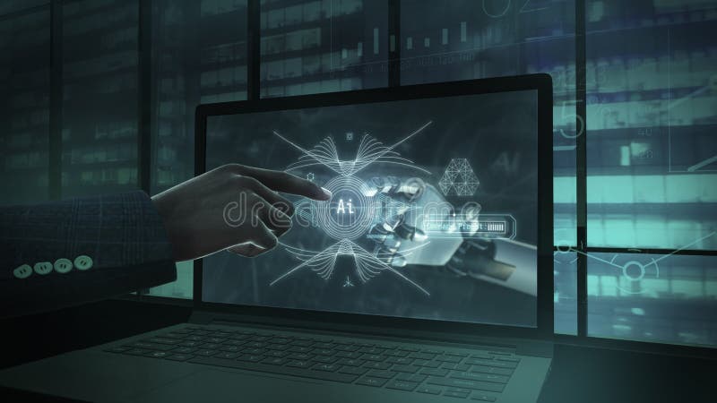 Artificial Intelligence Responds To a Human Request. Stock Video ...