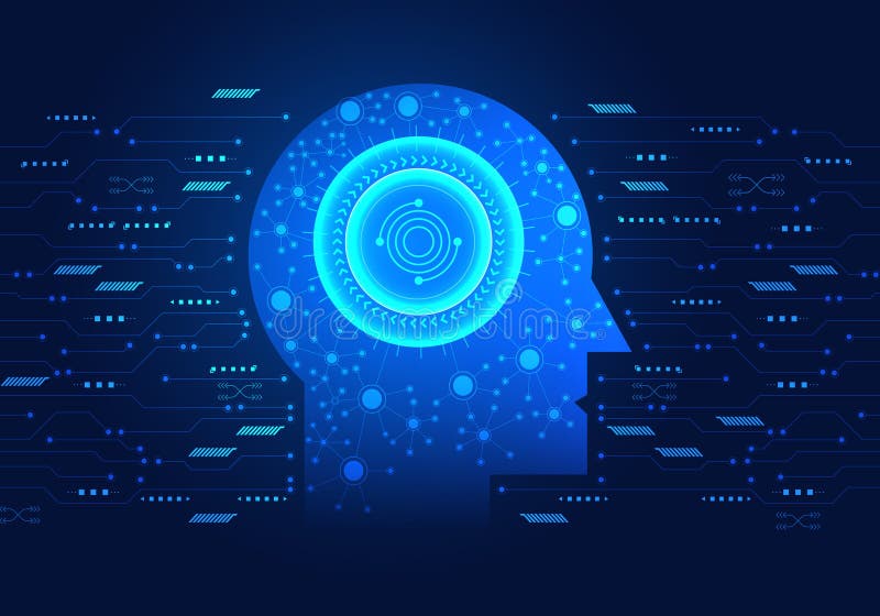 Artificial Intelligence Robot Built-in Technology Circle it Represents ...