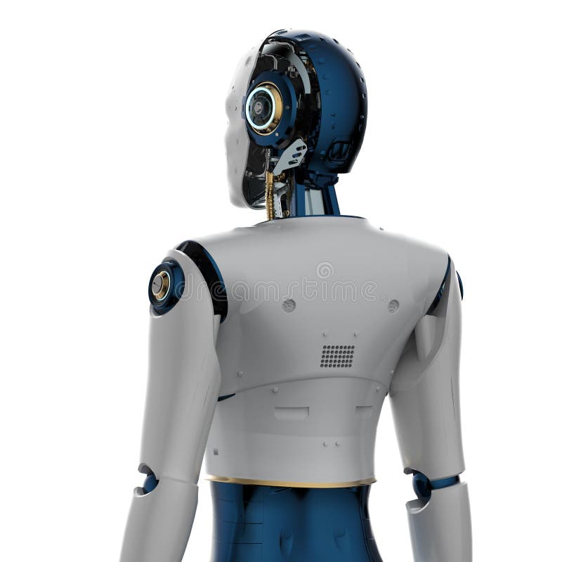 Artificial Intelligence Robot or Cyborg Stock Illustration ...