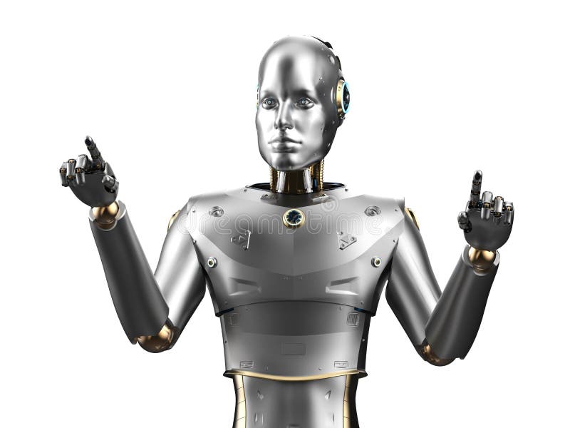 Cyborg finger point stock illustration. Illustration of robotic - 145527576