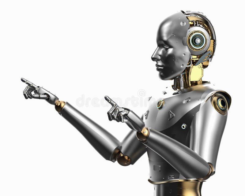 Cyborg finger point stock illustration. Illustration of robotic - 145527576