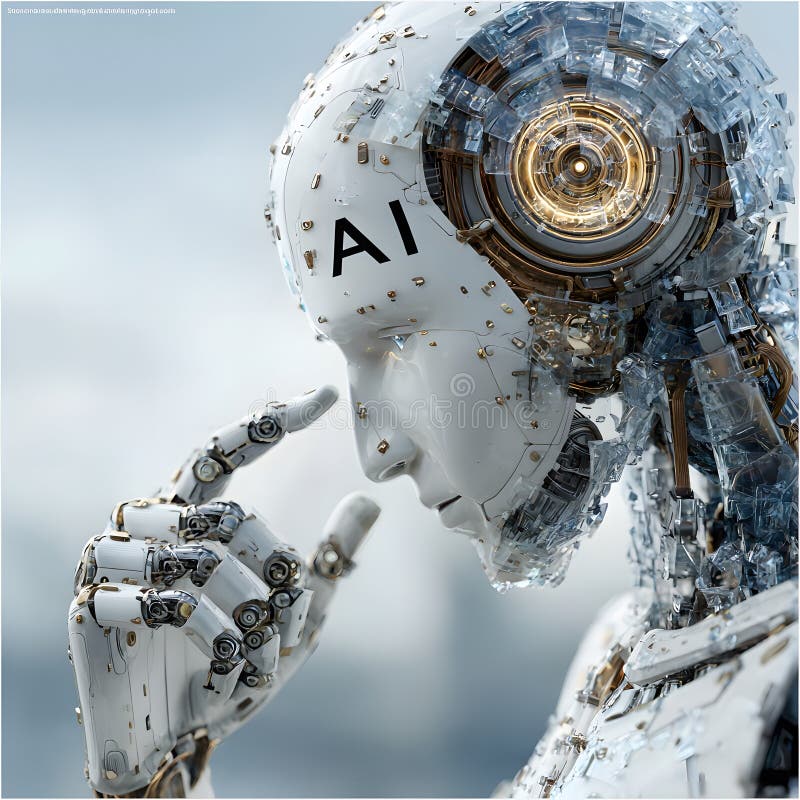Artificial Intelligence Virtual Thinking System Stock Illustrations ...