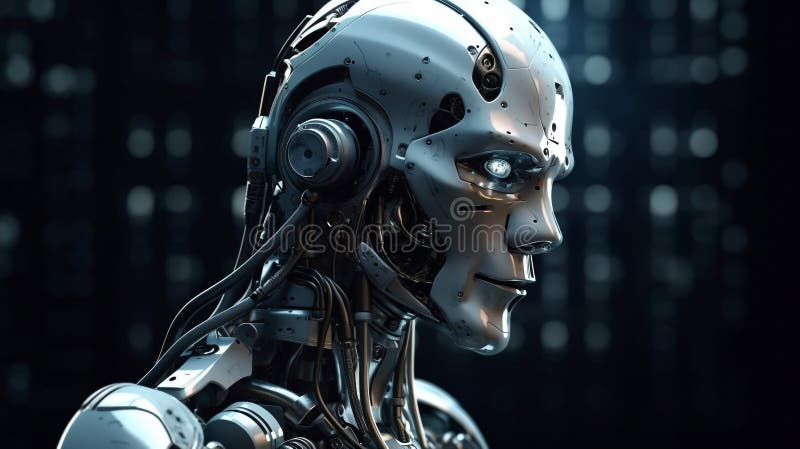 Artificial Intelligence Robot. Futuristic Cyborg Technology. Android ...