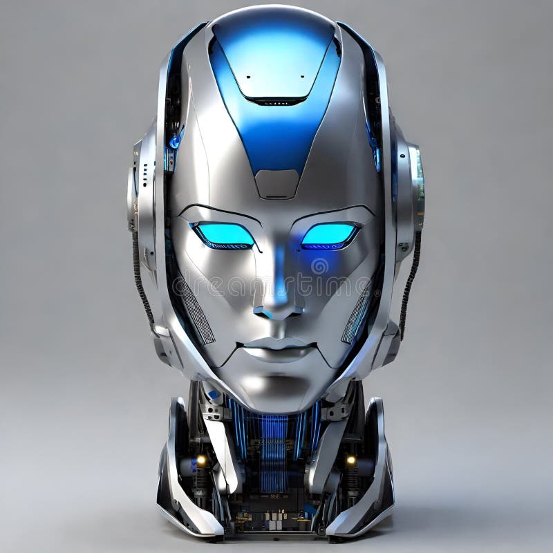 Artificial Intelligence - Robot Head - AI Stock Illustration ...