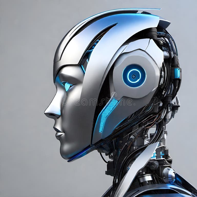 Artificial Intelligence - Robot Head - AI Stock Illustration ...