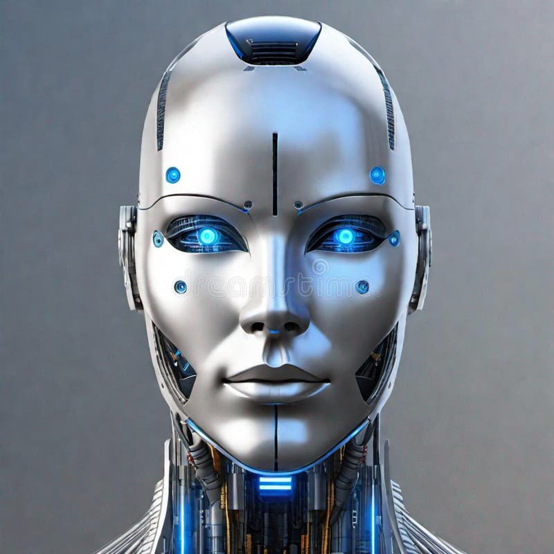 Artificial Intelligence - Robot Head - AI Stock Illustration ...