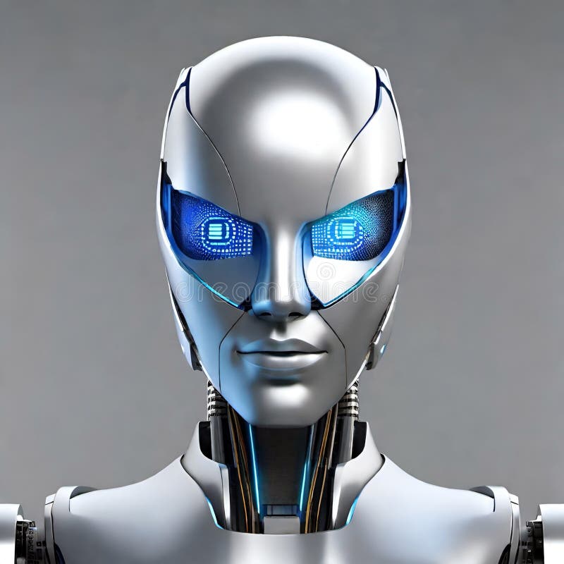 Artificial Intelligence - Robot Head - AI Stock Illustration ...