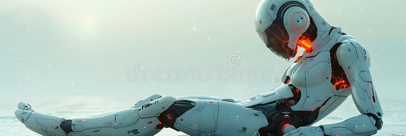 Artificial Intelligence Robot Illustration for Technology and Business ...