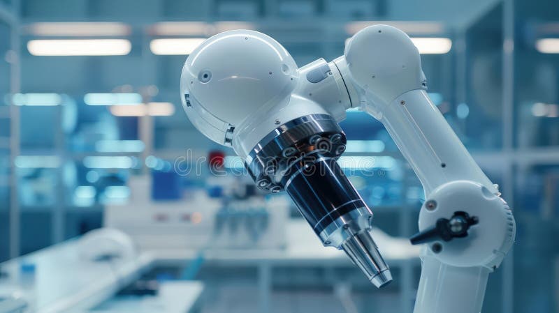 Artificial Intelligence Robot in Laboratory Stock Illustration ...