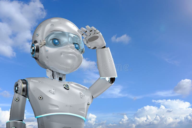 Artificial IntelligenceÂ robot Look Around Stock Image - Image of look ...