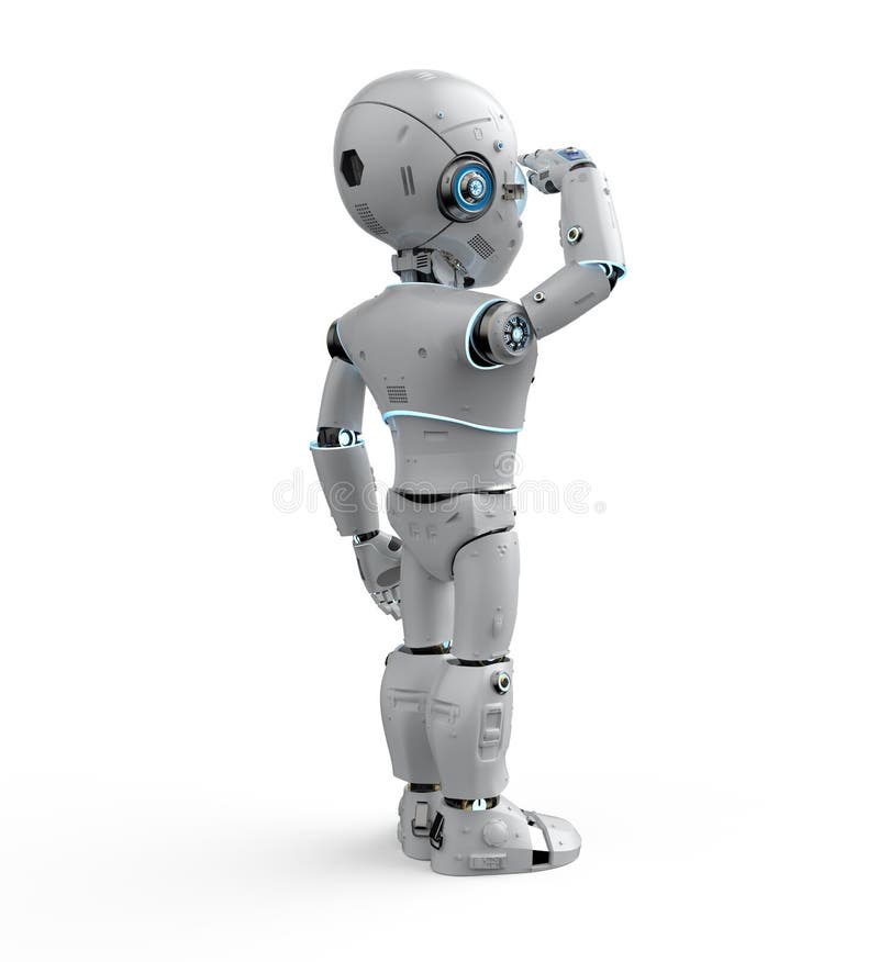 Artificial IntelligenceÂ robot Look Around Stock Illustration ...