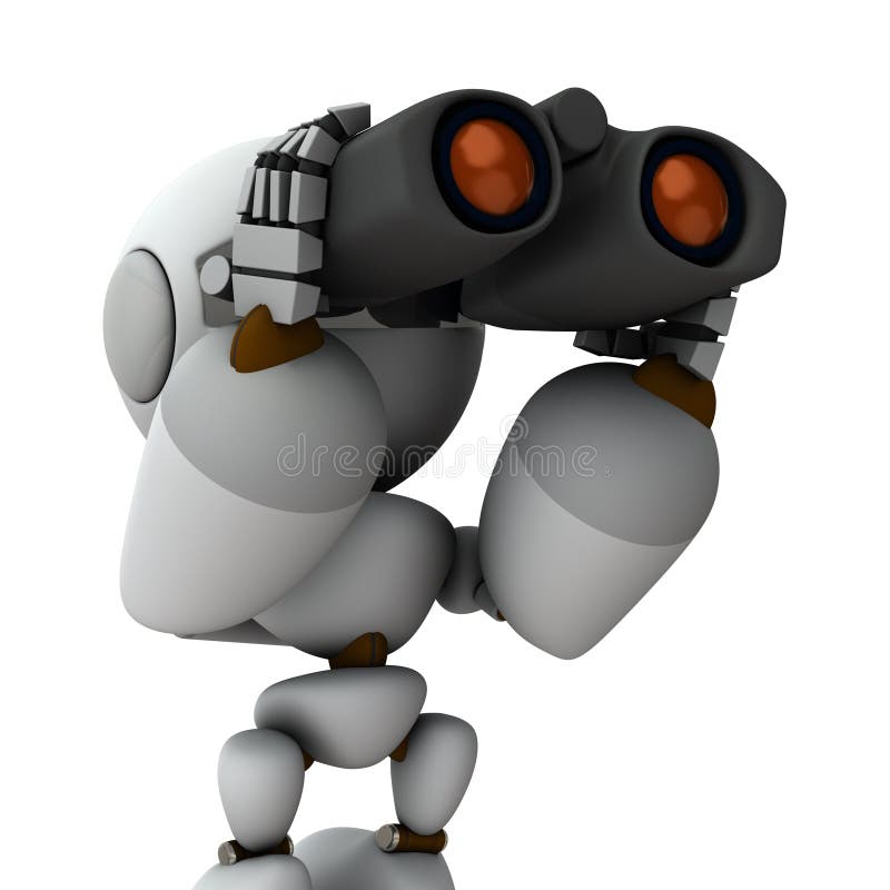 An Artificial Intelligence Robot Looks into the Future with Binoculars ...