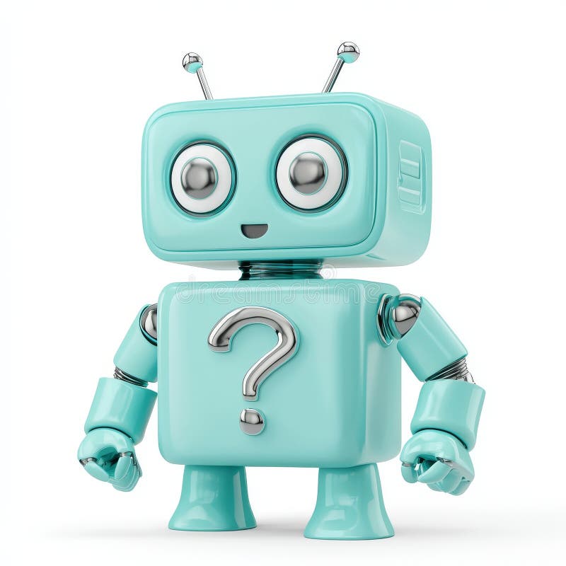 Artificial Intelligence Robot with No Leg and Question Mark that is ...