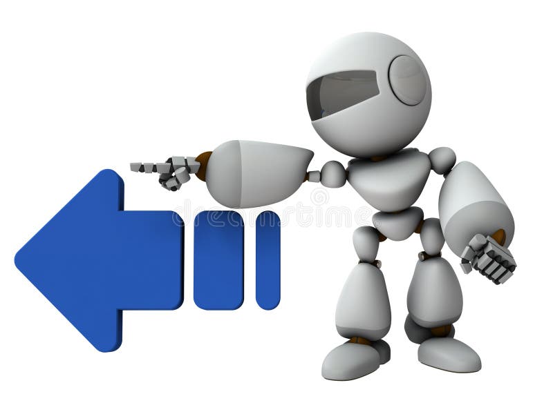 An Artificial Intelligence Robot that Occupies the Left Side. Stock ...