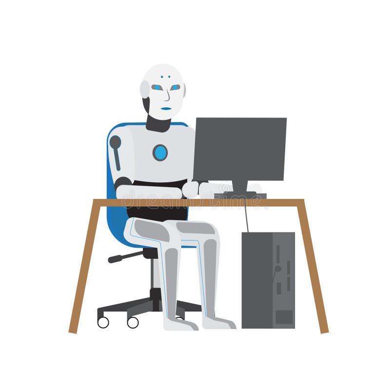 AI at Work stock illustration. Illustration of concept - 295029357