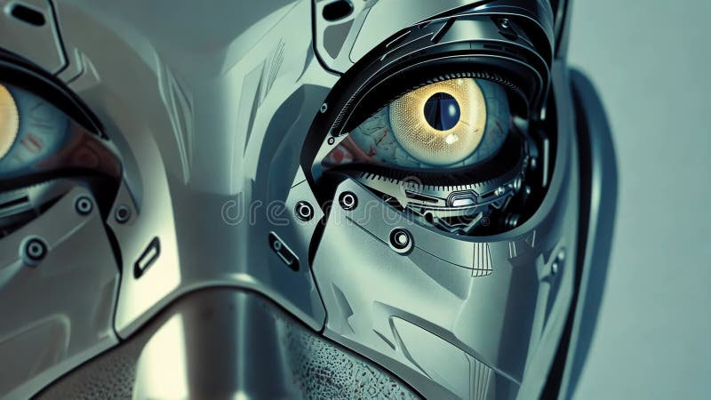 Artificial Intelligence. Robot S Expressive Eyes in Close-up ...