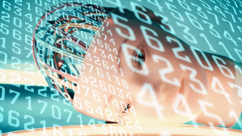 Humanoid Robot Future Ai Machine Learning Stock Illustration ...