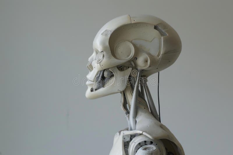 Artificial Intelligence Robot Showing Human Anatomy while Posing Stock ...