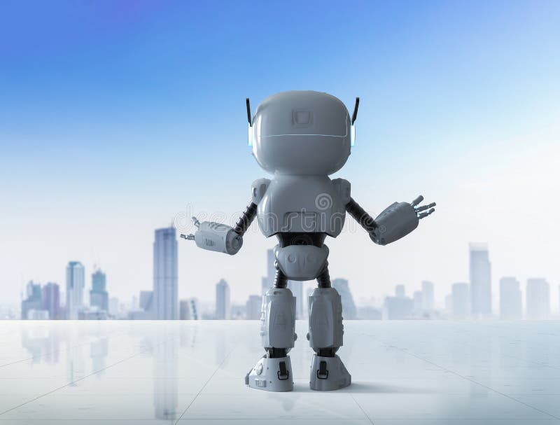 Artificial Intelligence Robot for Smart City Stock Illustration ...