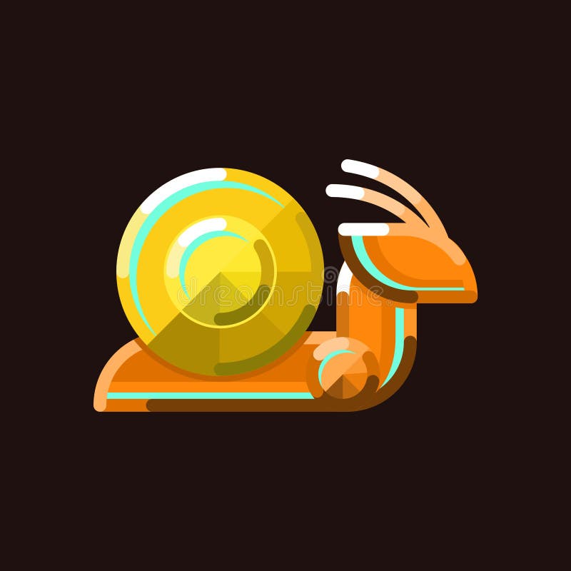 Artificial Intelligence Robot Snail Design. Abstract Style Colorful ...