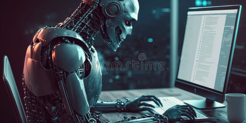 Artificial Intelligence Robot Using Computer Software For Gpt Binary