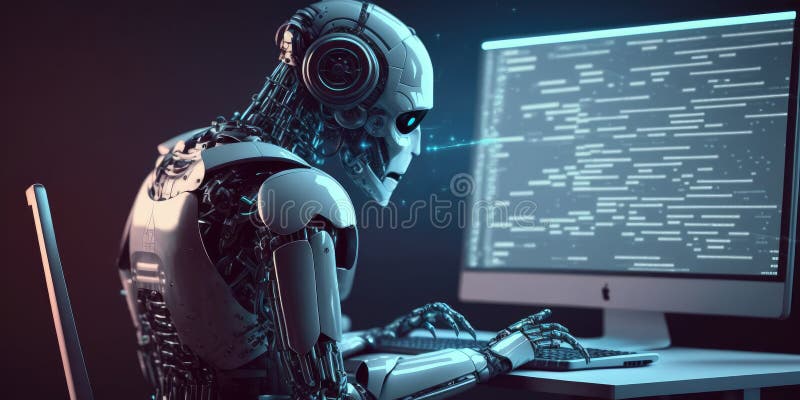 Artificial Intelligence Robot Using Computer Software For Gpt Binary