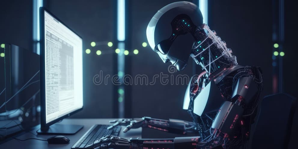 Artificial Intelligence Robot Using Computer Software for Gpt Binary ...