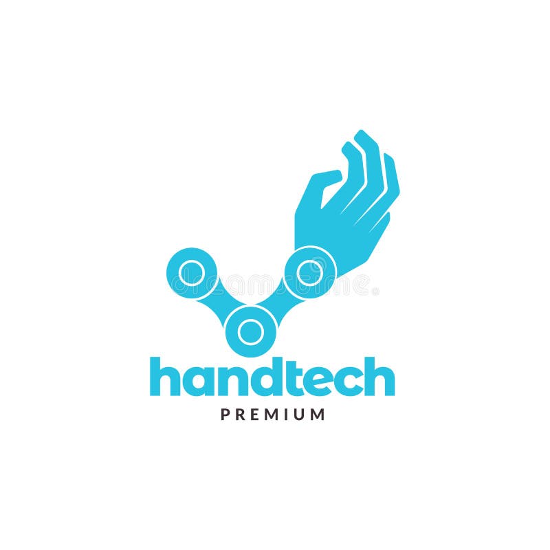 Artificial Intelligence Robotic Hand Tech Logo Design Vector Graphic ...