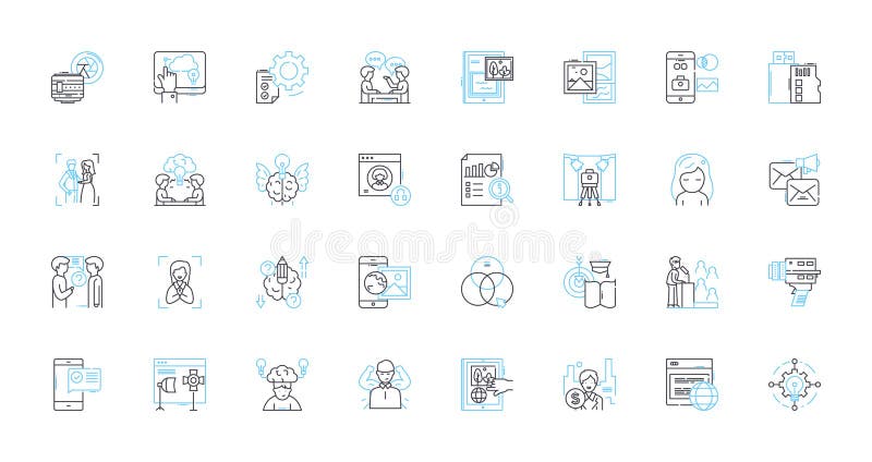 Artificial Intelligence And Robotics Linear Icons Set Automation Neural Machine Algorithm
