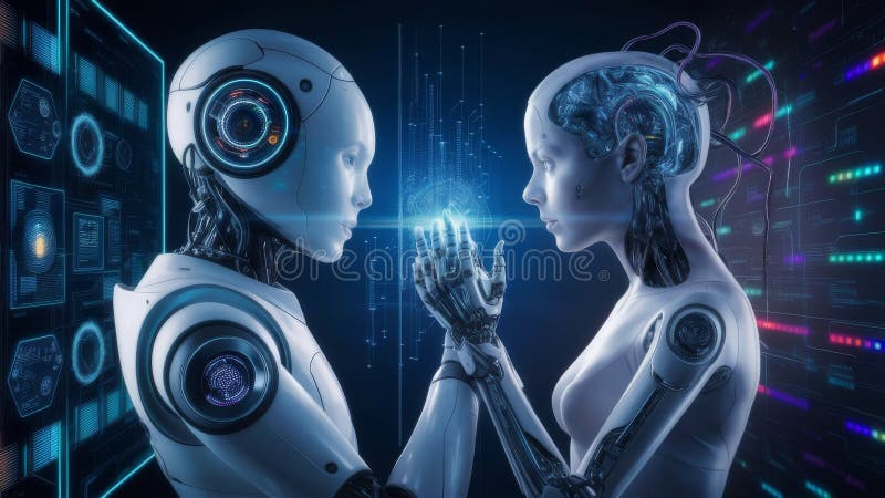 AI Robots and Cyborgs, Emphasizing AI Research and Their Advancement in ...