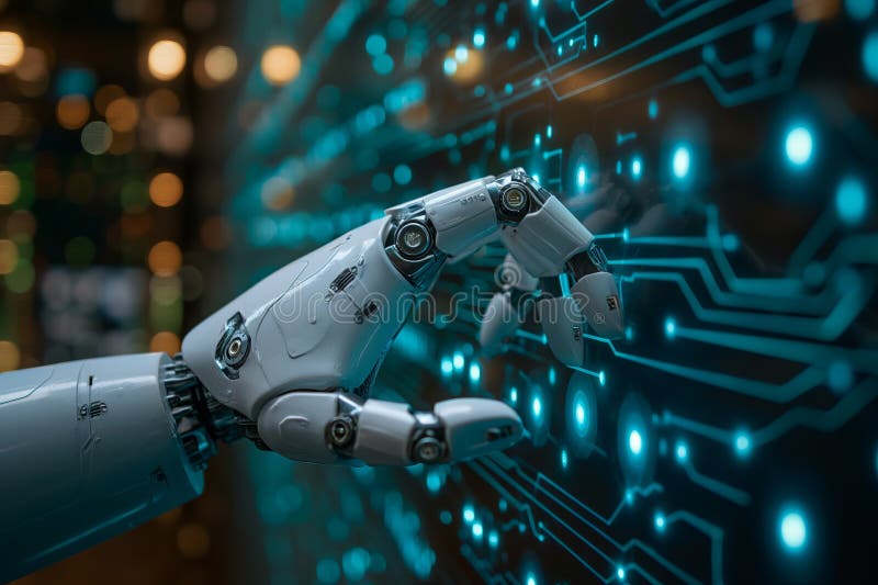 Artificial Intelligence Rules the World and People. the Image is ...