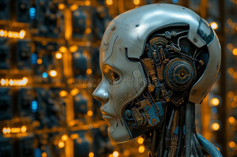 Artificial Intelligence Rules the World and People. the Image is ...