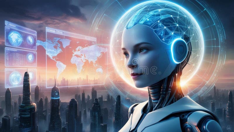 Artificial Intelligence: Ruling the Earth and the Universe Stock ...