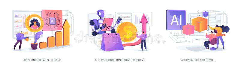 Artificial Intelligence for Sales Teams Abstract Concept Vector ...
