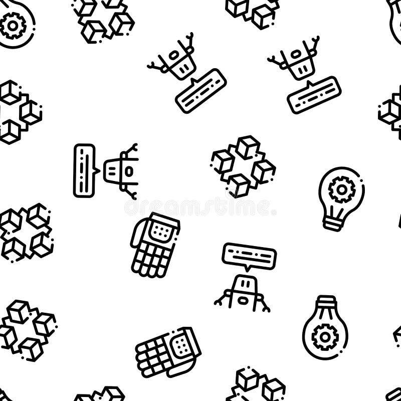 Artificial Intelligence Seamless Pattern Vector Stock Vector - Illustration of background ...