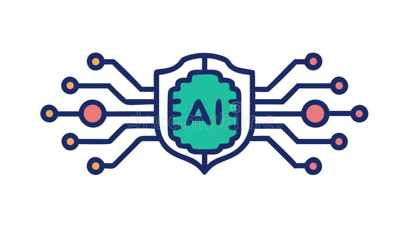 Artificial Intelligence Security. AI Powered Cyber Protection, Vector ...