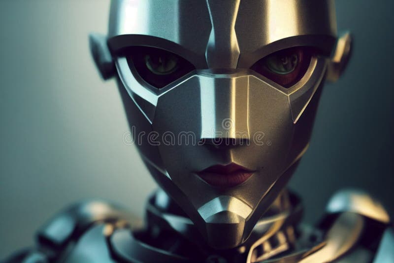 Artificial Intelligence Self Portrait. Digitally Generated Image Stock ...