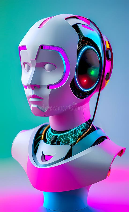 Artificial Intelligence, Self-presentation Portrait Stock Illustration ...
