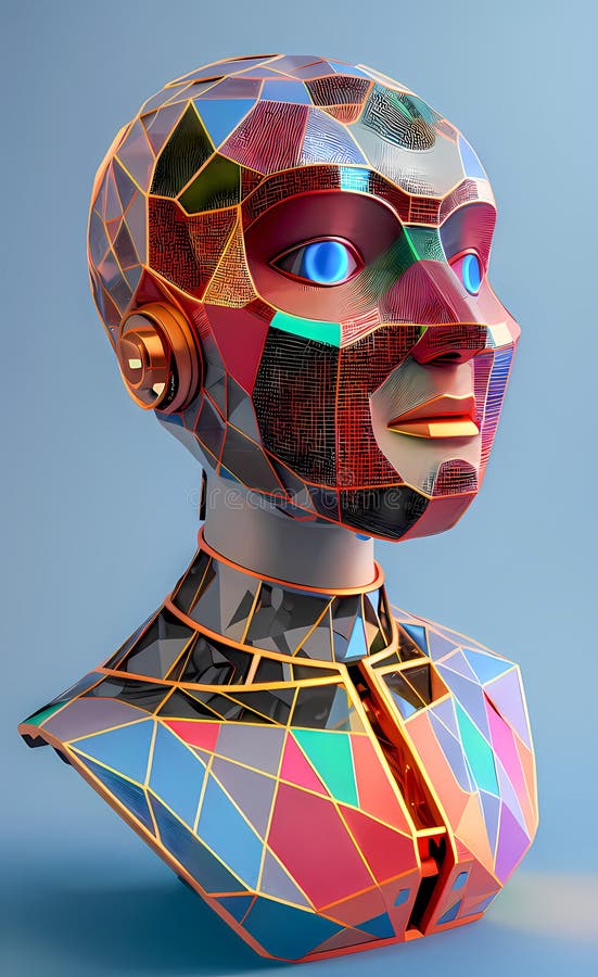 Artificial Intelligence, Self-presentation Portrait Stock Illustration ...
