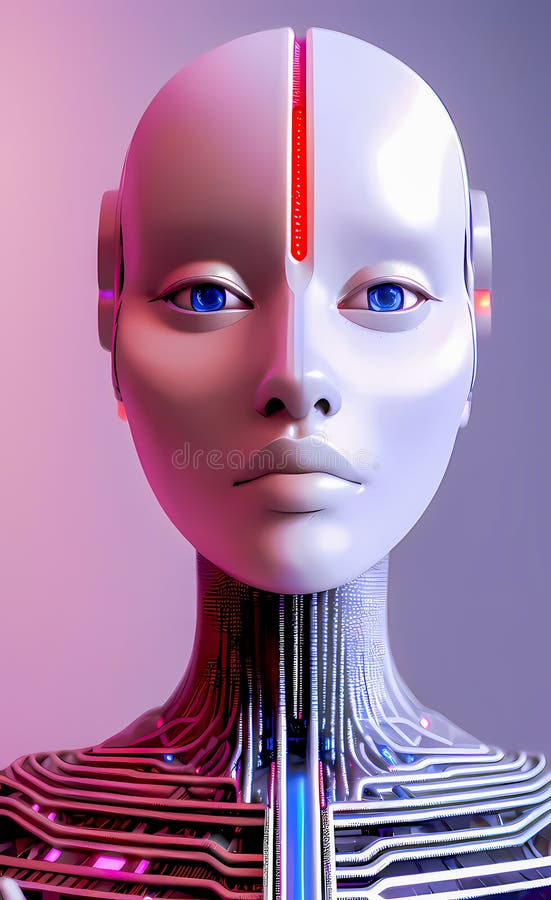Artificial Intelligence, Self-presentation Portrait Stock Illustration ... Artificial Intelligence, Self-presentation Portrait Stock Illustration ...
