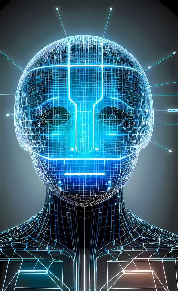 Artificial Intelligence, Self-presentation Portrait Stock Illustration ...
