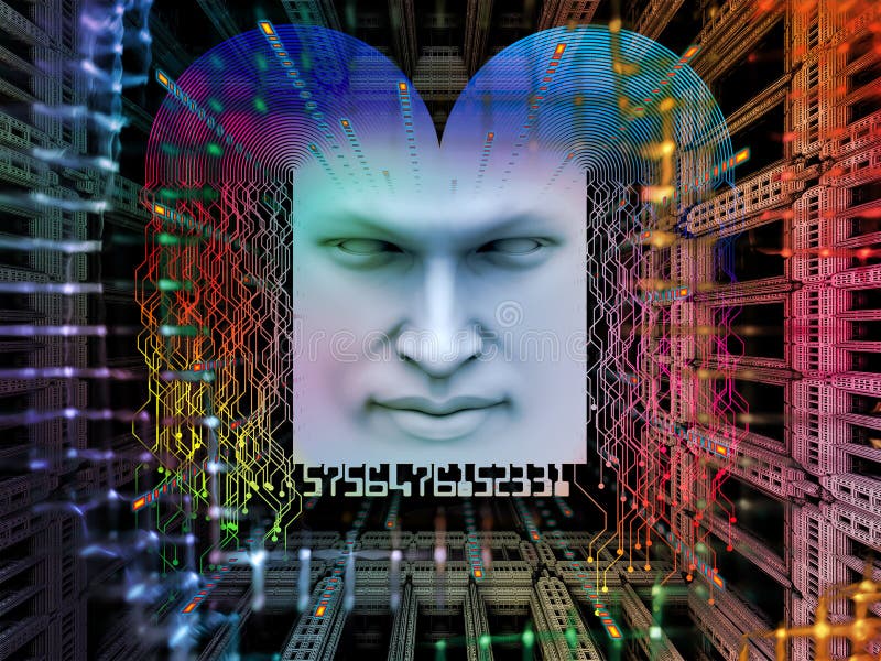Realms of Super Human AI stock illustration. Illustration of ...