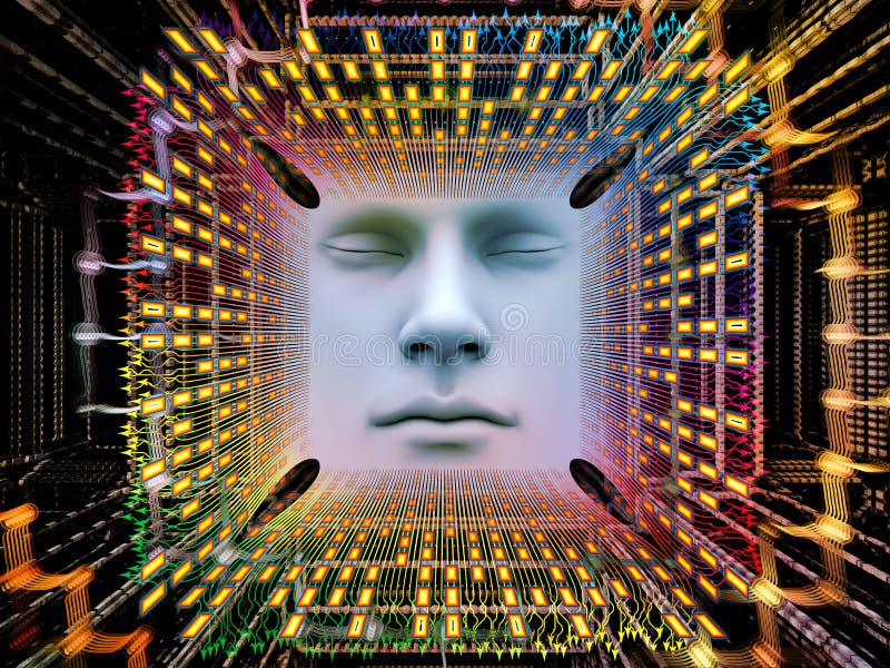 Source of Super Human AI stock illustration. Illustration of cyberspace ...