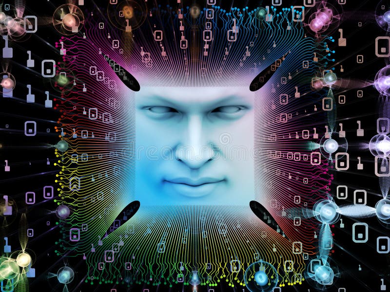 Source of Super Human AI stock illustration. Illustration of cyberspace ...